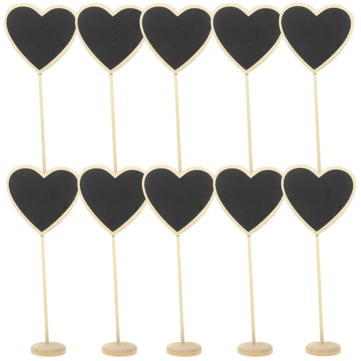 Cabilock 12pcs Decorative Ornaments Mini Erasable Chalkboards Place Cards for Weddings Small Blackboards Tabletop Chalkboard Signs Small Chalkboard Signs with Stand Buffet Wooden Bush
