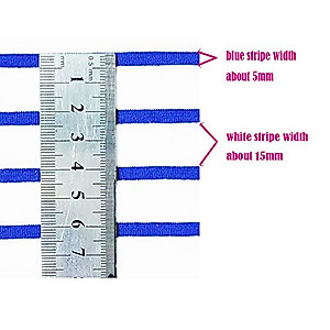 Fabric by The Yard Cotton Spandex Blue and White Stripes Single Jersey Knit Fabric Yarn Dyed 4 Ways Stretch for T Shirt Pajama Skirt Pet Dec.Table Cloth Dust Cover Pet Deca DIY (1 Y)