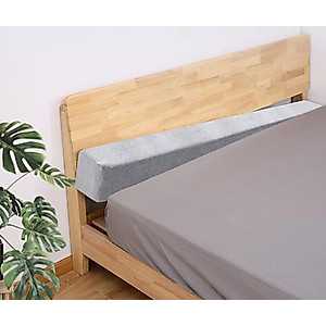 JCANT Rectangle Bed Bridge Wall Mattress Gap Filler,Washable Cover,Bed Bumpers Bed Guard Mattress Extender for Queen, King, Full Bed