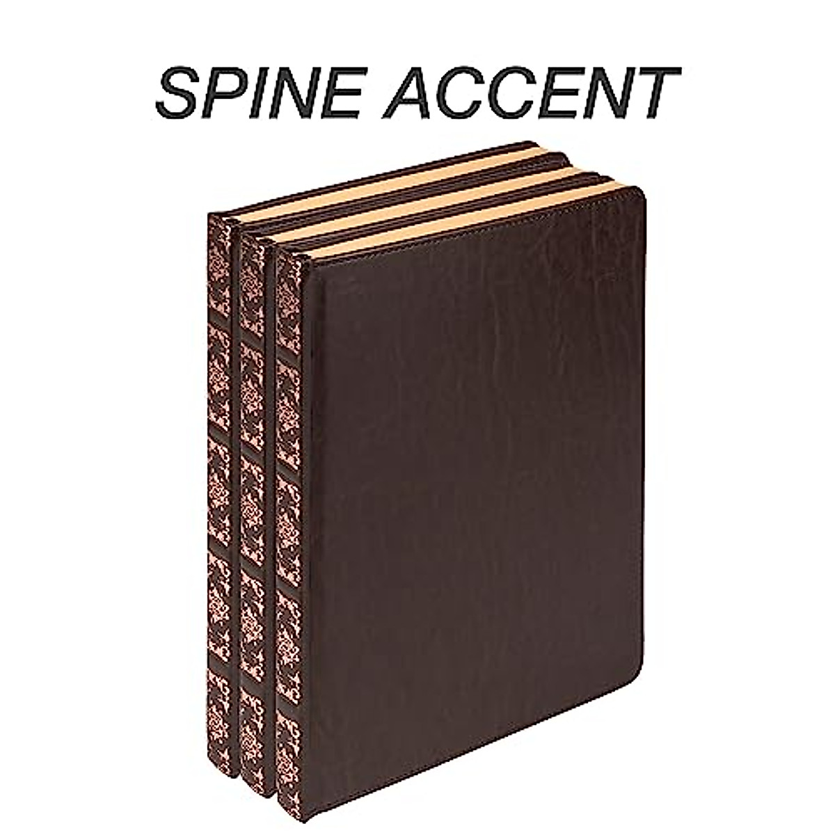 Samsill Vintage Hardcover Notebook, 200 Lined Notebook Pages, Brown, 7.5 x 10 Inch