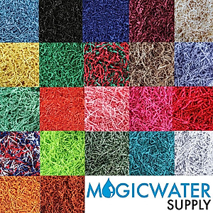 MagicWater Supply Soft & Thin Cut Crinkle Paper Shred Filler (2 LB) for Gift Wrapping & Basket Filling - Red