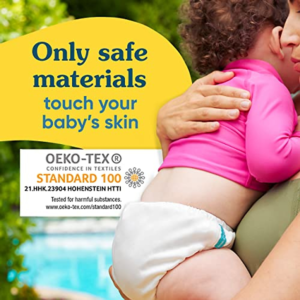 Charlie Banana Baby Reusable and Washable Swim Diaper for Boys or Girls, White, Medium