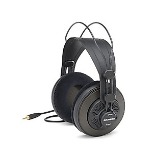 Samson Semi Open-Back Studio Reference Headphones, Black, Over Ear (.)