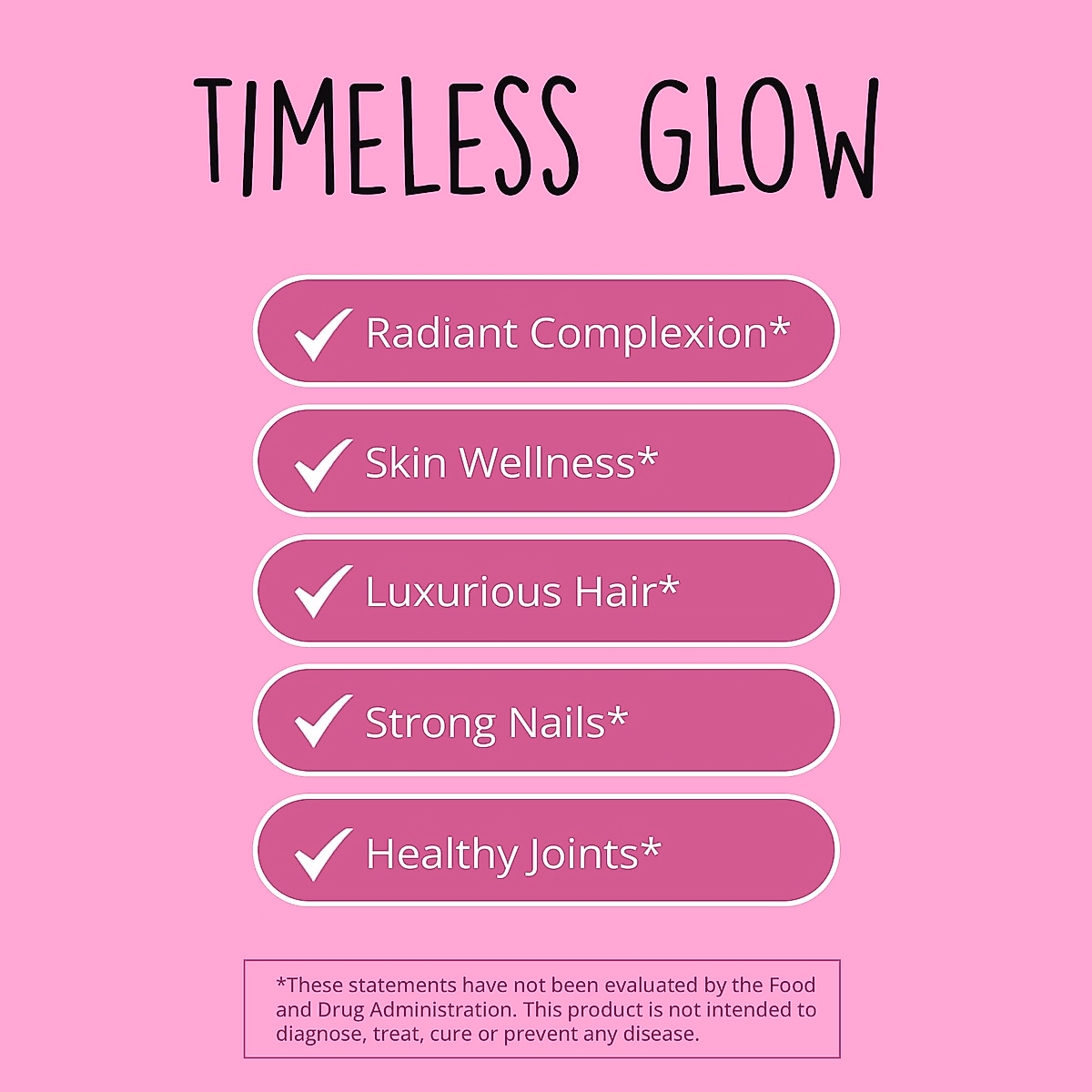 Vegan Collagen Builder w/ Hyaluronic Acid – Hair Skin and Nails Vitamins for Youthful Glow | Keratin & Elastin Booster | Bones, Cartilage, Tendons | Vitamin A, L-Lysine | Vegetarian | Non-GMO, 60 Ct