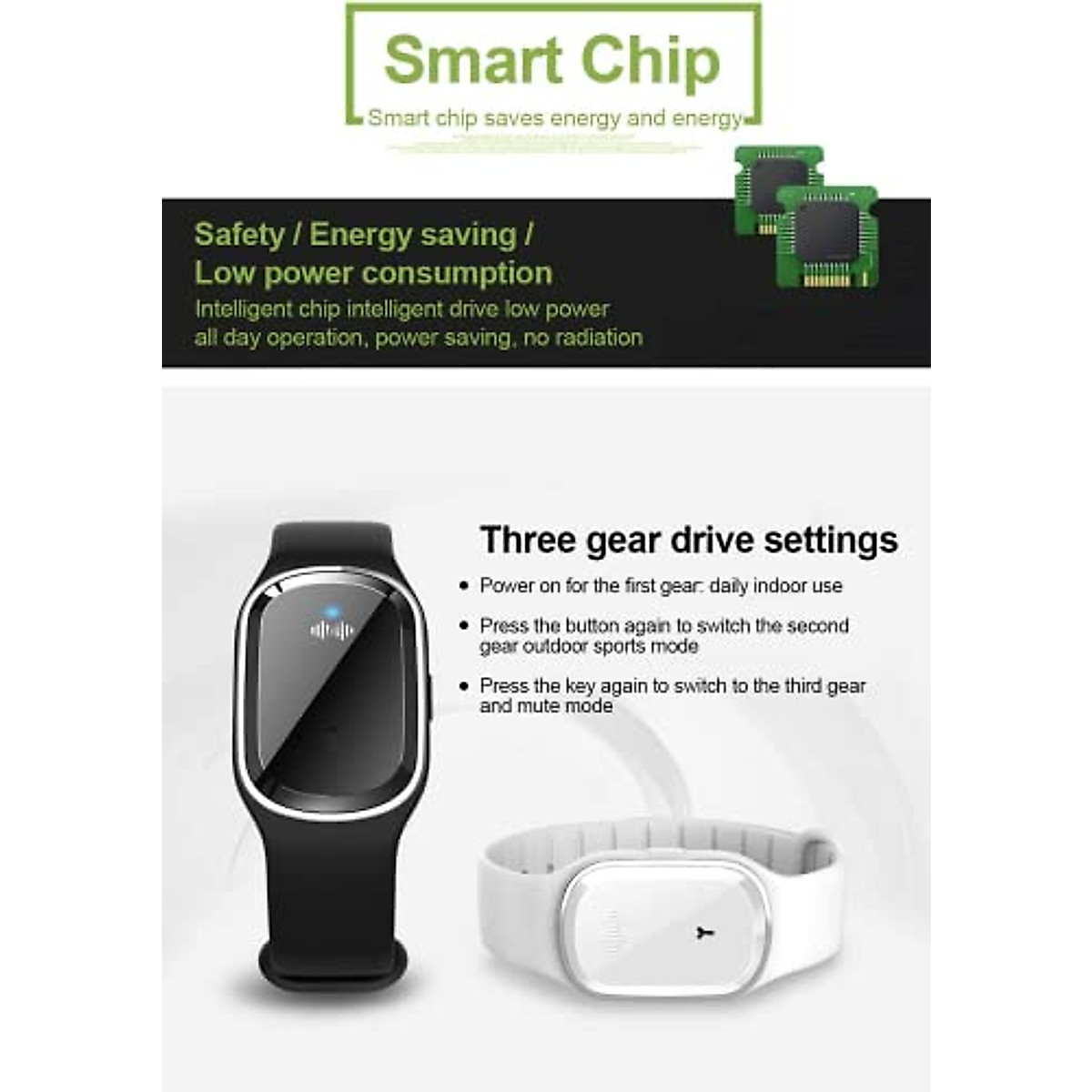 Mosquito Repellent Bracelet Outdoor, Ultrasonic Insect Wristband Watch USB Charging Portable Repeller Electronic Bracelet Highly Effective Anti Mosquito Baby Kids Adults