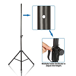Microphone Stand, AGPTEK Wind Screen Bracket Stand with Adjustable and Non-slip Tripod Base, Suit for Large Microphone Isolation Shield (Black)