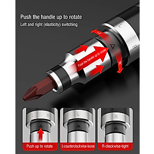 12 PCS Manual Impact Driver, S2 Alloy Steel Impact Driver Bit Set, Broken Bolt Extractor Set, Rust Screw Extractor, Impact Screwdriver for Dismantling the Old Screws (12PCS)