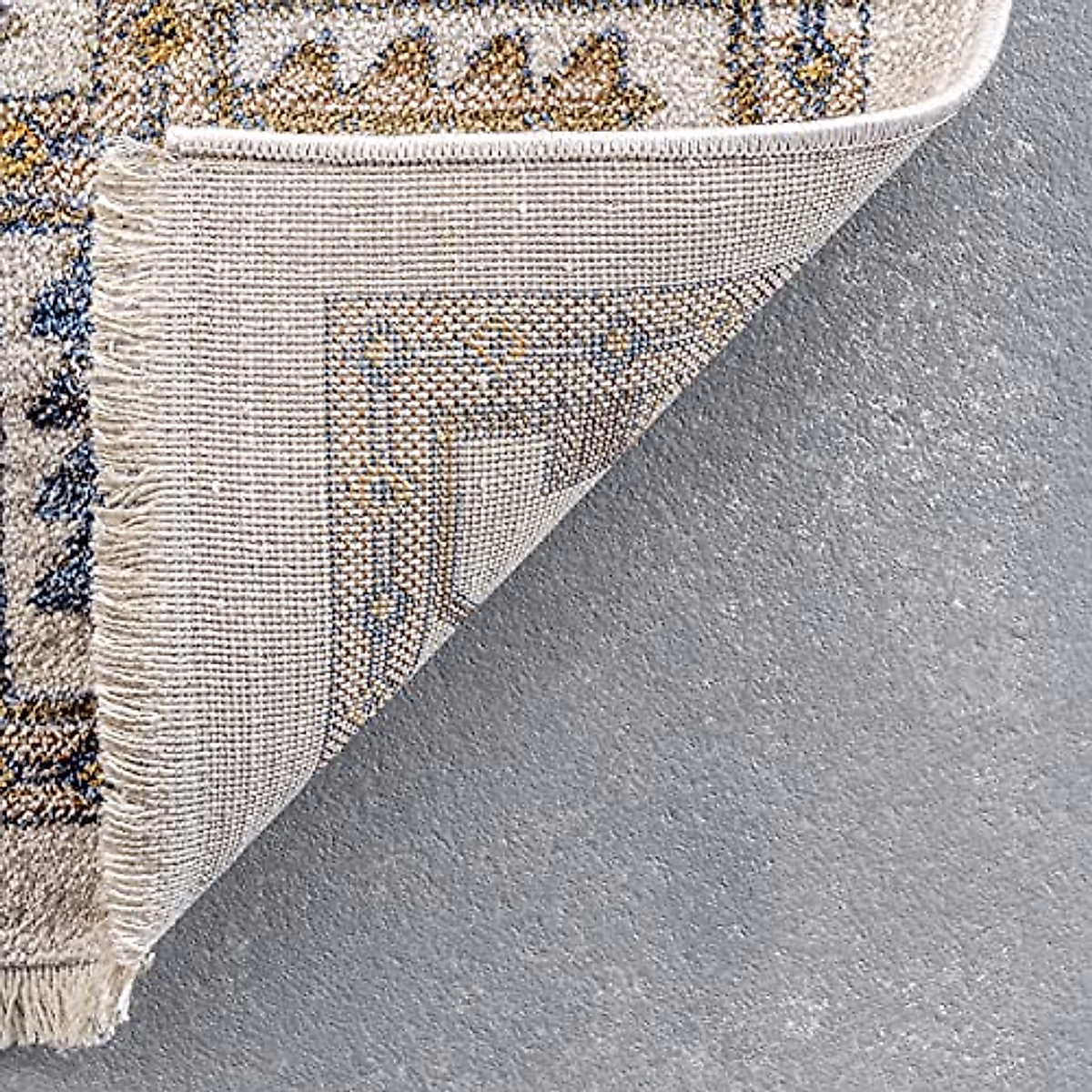 nuLOOM Jocelyn Global Inspired Medallion Fringe Area Rug, 3' x 5', Beige