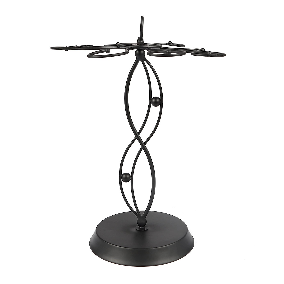 HomeRoots Wine 8-Glass Holder For Kitchen, Freestanding Countertop Stemware 8-Wine Glass Holder