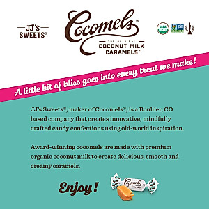 Cocomels Coconut Milk Caramels, Sea Salt Flavor, Organic Candy, Dairy Free, Vegan, Gluten Free, Non-GMO, No High Fructose Corn Syrup, Kosher, Plant Based, (3 Pack)