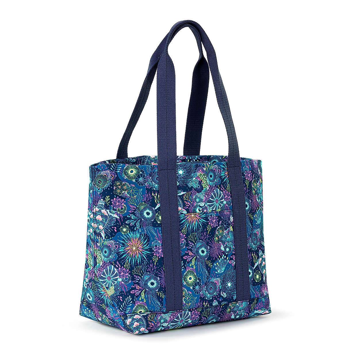 Sakroots Fairfax Tote in EcoTwill, Double Shoulder Straps, Royal Blue Seascape