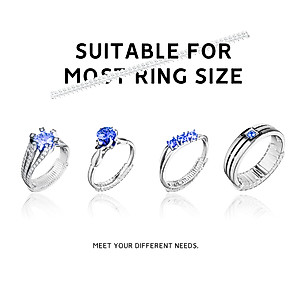 12 Pack Ring Size Adjuster for Loose Rings Invisible Transparent Silicone Guards Clip Noodle Jewelry Tightener Connector Fitter Resizer 4 Sizes Fit Almost Any Ring for Women and Men