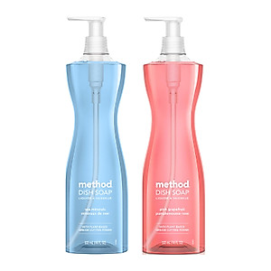 Method Variety Pack Gel Dish Soap Pink Grapefruit + Sea Minerals,18 fl oz., 2 Count
