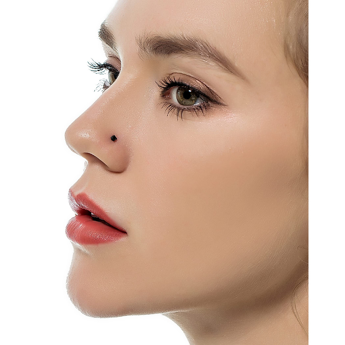 Tornito 20G 6Pcs Stainless Steel Nose Screw Studs Rings CZ Nose Ring Labret Nose Piercing Jewelry for Men Women