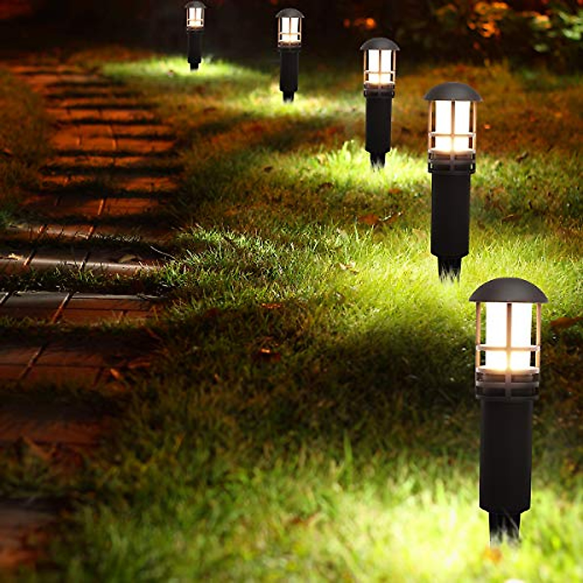 LNDXING Landscape Lights, 3W 12V Low Voltage Outdoor Landscape Lights Lighting, 4 Pack IP65 Waterproof Garden Lights, 3000K Warm White Pathway Garden Yard Patio Lamp, 5 Years Warranty