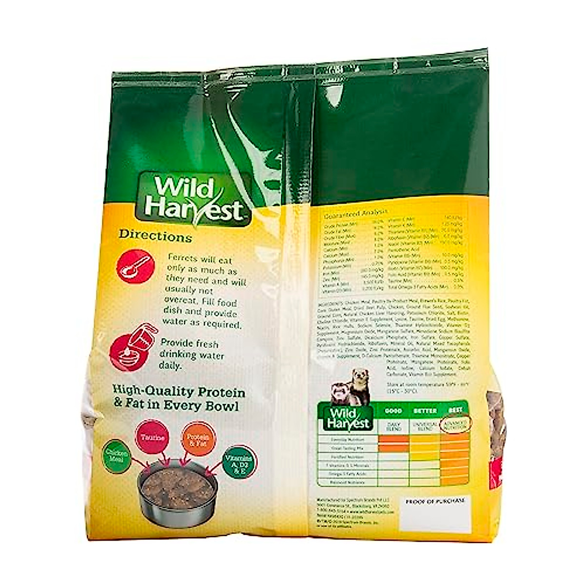 Wild Harvest Advanced Nutrition Diet For Ferrets, 3-Pound