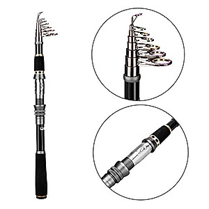 PLUSINNO Telescopic Fishing Rod and Reel Combo, 102Pcs Fishing Lures Baits Tackle