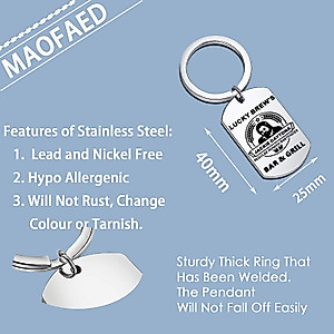 MAOFAED Tv Show Inspired Gift Regular Human Bartender Bar Keychain Fan gift Best Friend Gift Human Bartender GiftFor Fan