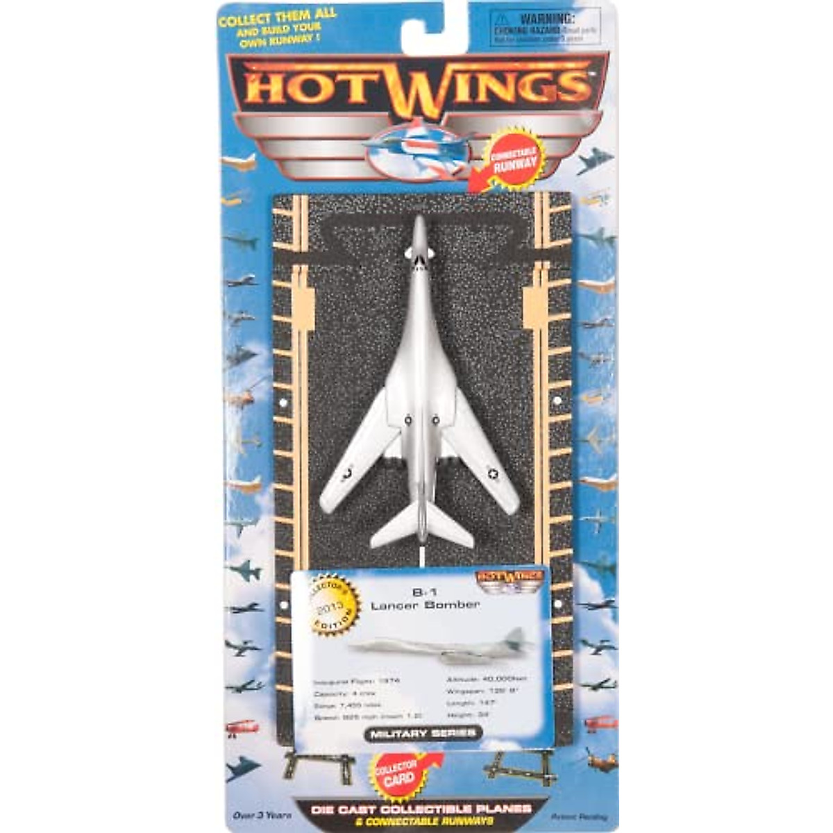 Hot Wings B-1 (with silver markings) with Connectible Runway