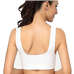 Vermilion Bird Women's 3 Pack Seamless Comfortable Sports Bra with Removable Pads 3XL/Shirt Size 16W,18W Black &White &Nude