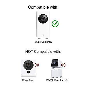 JESSY Real Water Resistant Protective Case for Wyze Cam Pan,Silicone Skin Suitable for Indoor and Outdoor use,Anti-Scratch Protective UV and Weather Resistant (1Pack, White)
