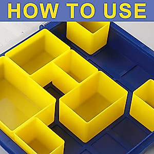 haisstronica 7PCS Large/Medium/Small(3Size) Removable Bins Suitable Storage Organizer(HS-T1A)