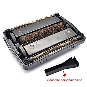 EZ SPARES Quiet Carpet Sweeper, Floor Sweeper with Horsehair Roller Brush Strong,Suitable for Carpet Cleaning Power,Bristle Sweeper,Great for House,Office,Kitchen,Carpet(Blue)