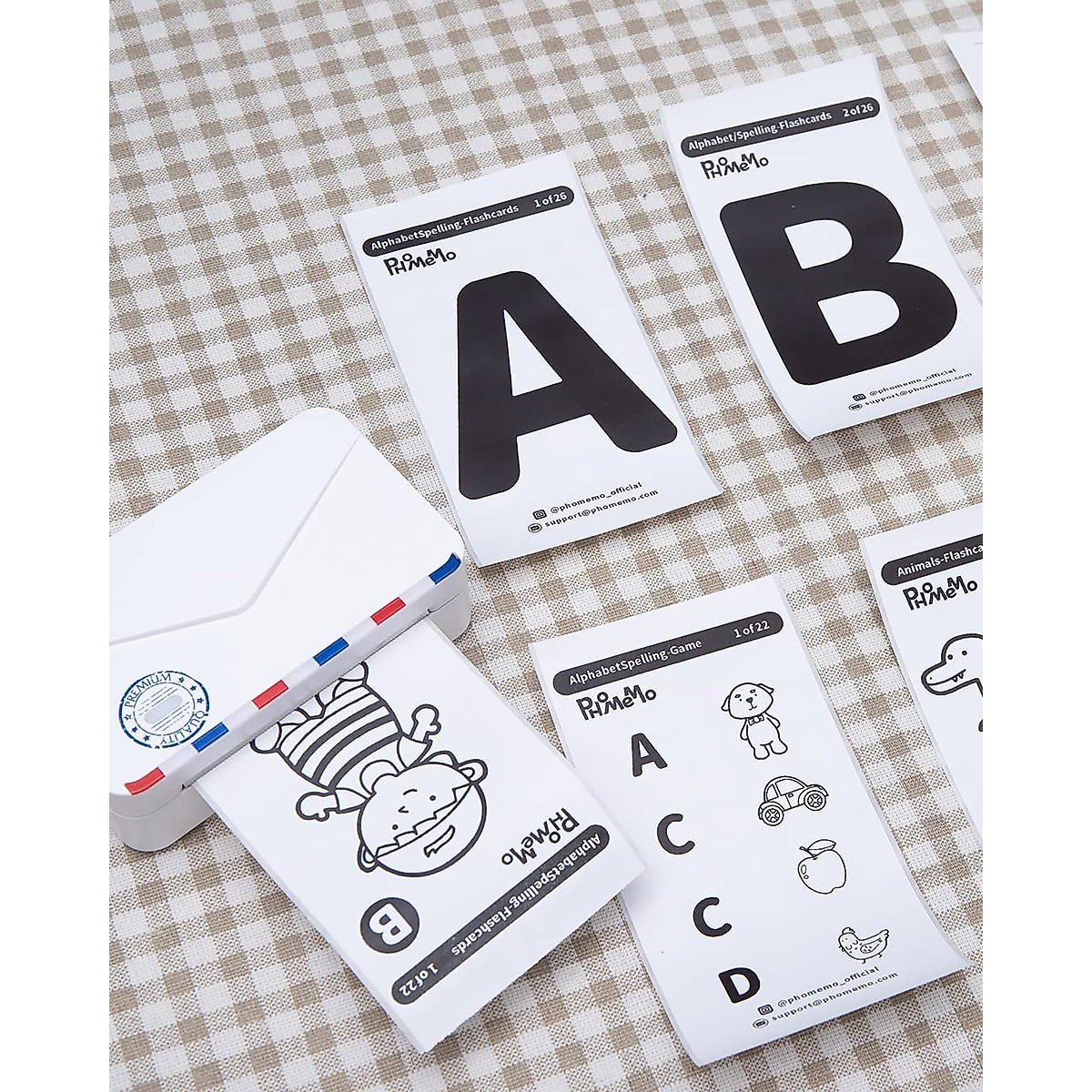 Phomemo M04S Portable Thermal Printer with 80mm White Non-Adhesive Thermal Paper 3 Rolls