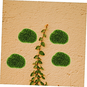 VINTORKY 8pcs Artificial Moss Faux Green Stones Aquarium Fake Balls Plants Flower Micro Landscape Stone Artificial Stones Fairy Gardens Ornament Moss for Crafts Fake for Container Foam Rock