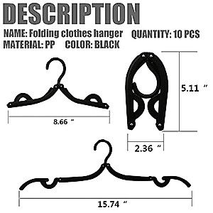 Travel Hangers, Set of 10, Lightweight and Portable Clothes Hangers for Business Trips and Vacations
