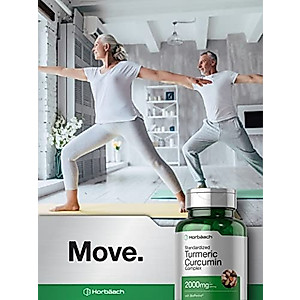 Turmeric Curcumin with Black Pepper | 2000 mg 90 Capsules | Non-GMO, Gluten Free Supplement | by Horbaach