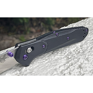 Translucent Purple Torx Screws, Thumb Stud & Standoff for Benchmade 940-2 Knife