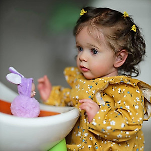 ROSHUAN Lifelike Reborn Baby Dolls Girl 24 inch Reborn Doll Vinyl Reborn Toddler Dolls Realistic Baby Dolls Girl Real Life Toddlers Reborn Baby Doll Cloth Body Kids Birthday Xmas Gift