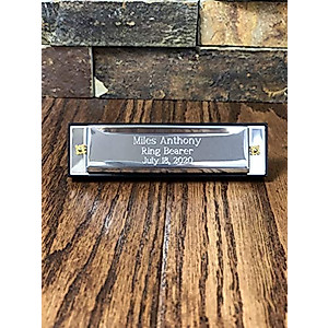 Custom Engraved Personalized Stainless Steel Playing Harmonica