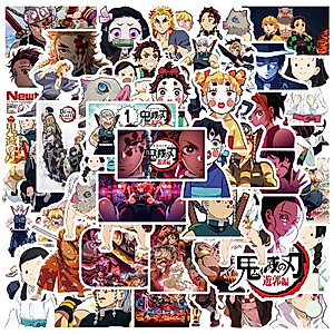 Anime Birthday Party Decorations, 99pcs Demon Inspired Slayer Party Supplies Include Stickers, Banner, Cupcake Toppers, Tablecloth, Balloons for Kids Anime Theme Party Favor