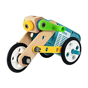 BRIO Builder 34591 - Builder Motor Set - 120 Piece Construction Set STEM Toy with Wood and Plastic Pieces and a Motor for Kids Age 3 and Up