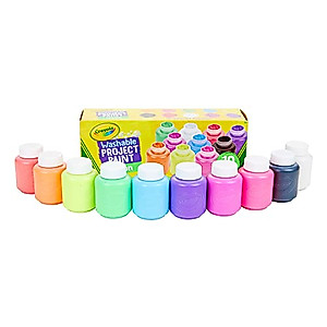 Crayola Washable Kids Project Paint - Neon (2oz), Arts & Crafts Supplies For Kids, Preschool & Kindergarten, Gifts, Ages 3+