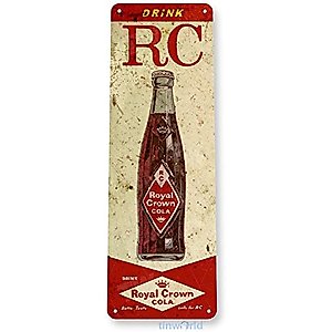 Tinworld Tin Sign Royal Crown Cola Retro Rustic Soda Store Metal Sign Decor Kitchen Cottage Cave B586