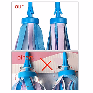 PLATT Kid's Bicycle Handlebar Streamers Colorful Ribbons Tassel for Girls Boys Bicycle Handlebar Scooter Handgrip (Yellow 1Pair)