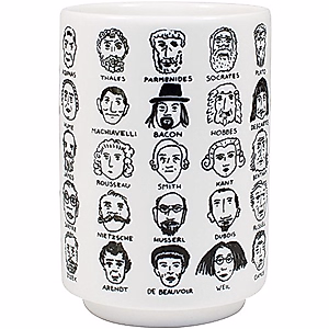 It's Hard to Get a Handle on Philosophy - Porcelain Tea Cup Featuring 60 Western Philosophers