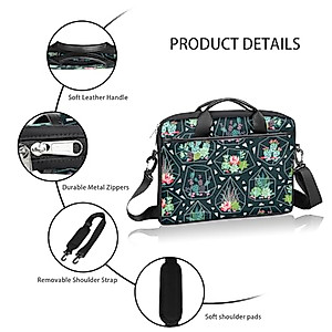 Cactus Laptop Computer Bag Waterproof Shoulder Messenger Bag 13-15 inch Durable Laptop Tote Bag with Shoulder Strap Handle Lightweight Crossbody Briefcase