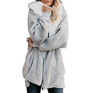 Long Sleeve Shirts for Women Pack, Jackets Flower 3/4 Sleeve Cute Hoodies for Women Warm Tunic Oversized Coats Winter Kawaii Vintage Flannel Winter Clothes for Women