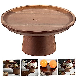 GRIRIW Tall Cake pan Wood Serving Tray Wood Tray Trays for Coffee Table Christmas Display Tower Rustic Cake Plate Cupcake Stand Coffee Table Plate Organizer Trays Candy nut Tray Food