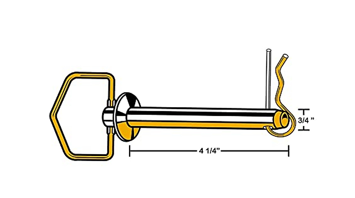 Hard-to-Find Fastener Swivel Hitch Pin - 3/4 x 4-1/4-Inch