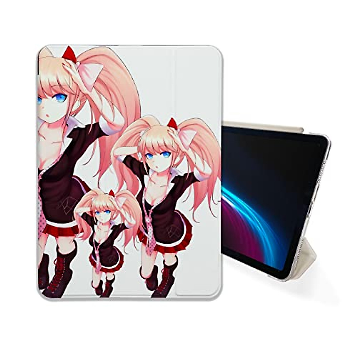 Cute Anime Kawaii Girl Pink case Compatible with iPad Mini Air Pro 7.9 8.3 9.7 10.2 10.9 11 12.9 inch Pattern Cover New 2022 2021 Trifold Stand 3 4 5 6 7 8 9 Generation 539 (9.7" Air 1/2)