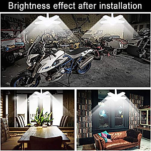 Maxziller LED Garage Lights,100W Deformable Led Garage Ceiling Lighting 11000LM E26/E27 Daylight 6000K Super Bright Garage Light Adjustable Garage Light for Garage,Workbench,Barn,Warehouse