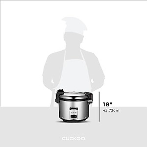 CUCKOO CR-3032 | 30-Cup/7.5-Quart (Uncooked) Commercial Rice Cooker & Warmer | Automatic Warm Mode, Nonstick Inner Pot, Detachable Inner Lid | Stainless Steel