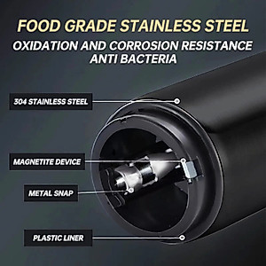 VEADOOLLY Automatic Beer Bottle Opener with Magnetic Cap Catcher, Stainless Steel One-Handed Lid Opening Spring Loaded Push&Pop for Kitchen Home Bar Restaurant Household Utensils Beer Accessories Gift