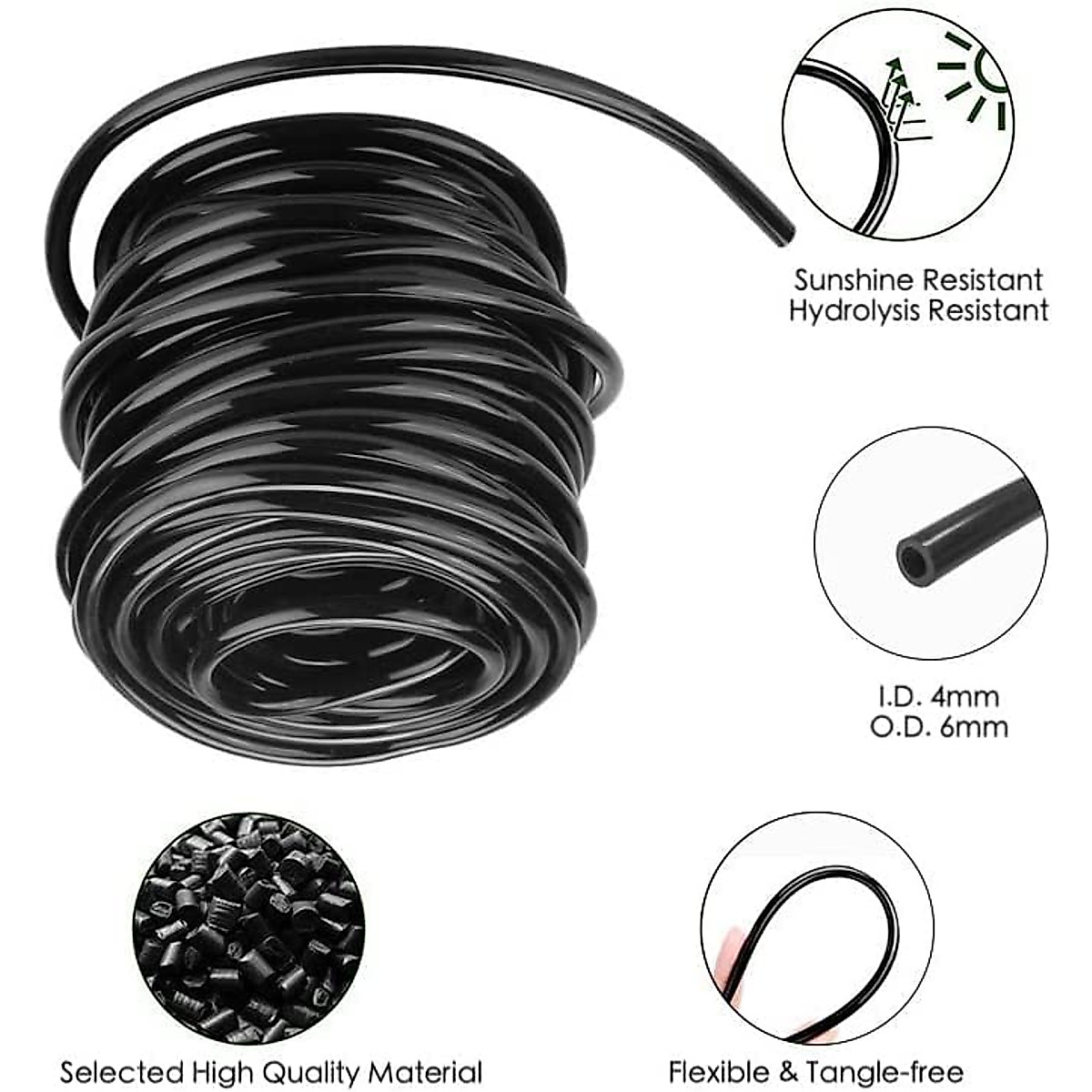 Misting Cooling System 82ft Outdoor Misting Line 25m with 21 Brass Mist Nozzles 3/4" Brass Adapter for Patio Misting System Pre-Assembled Outdoor Mister for Garden Greenhouse Trampoline Playground