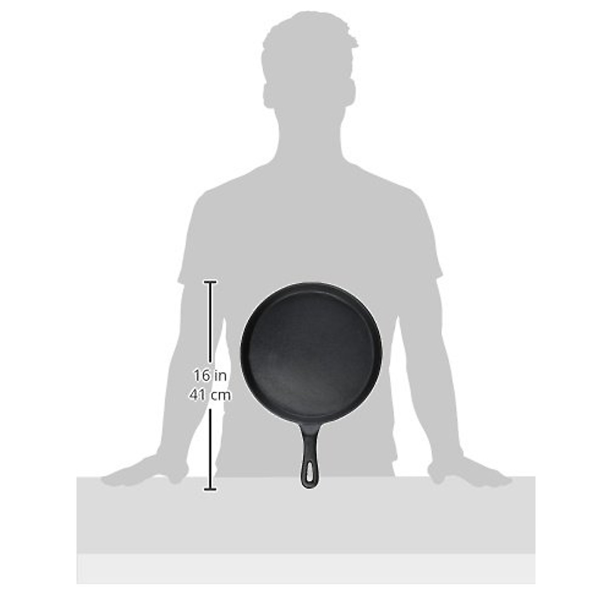 Winco Round Cast Iron Grill Pan, 10-Inch, Black Finish